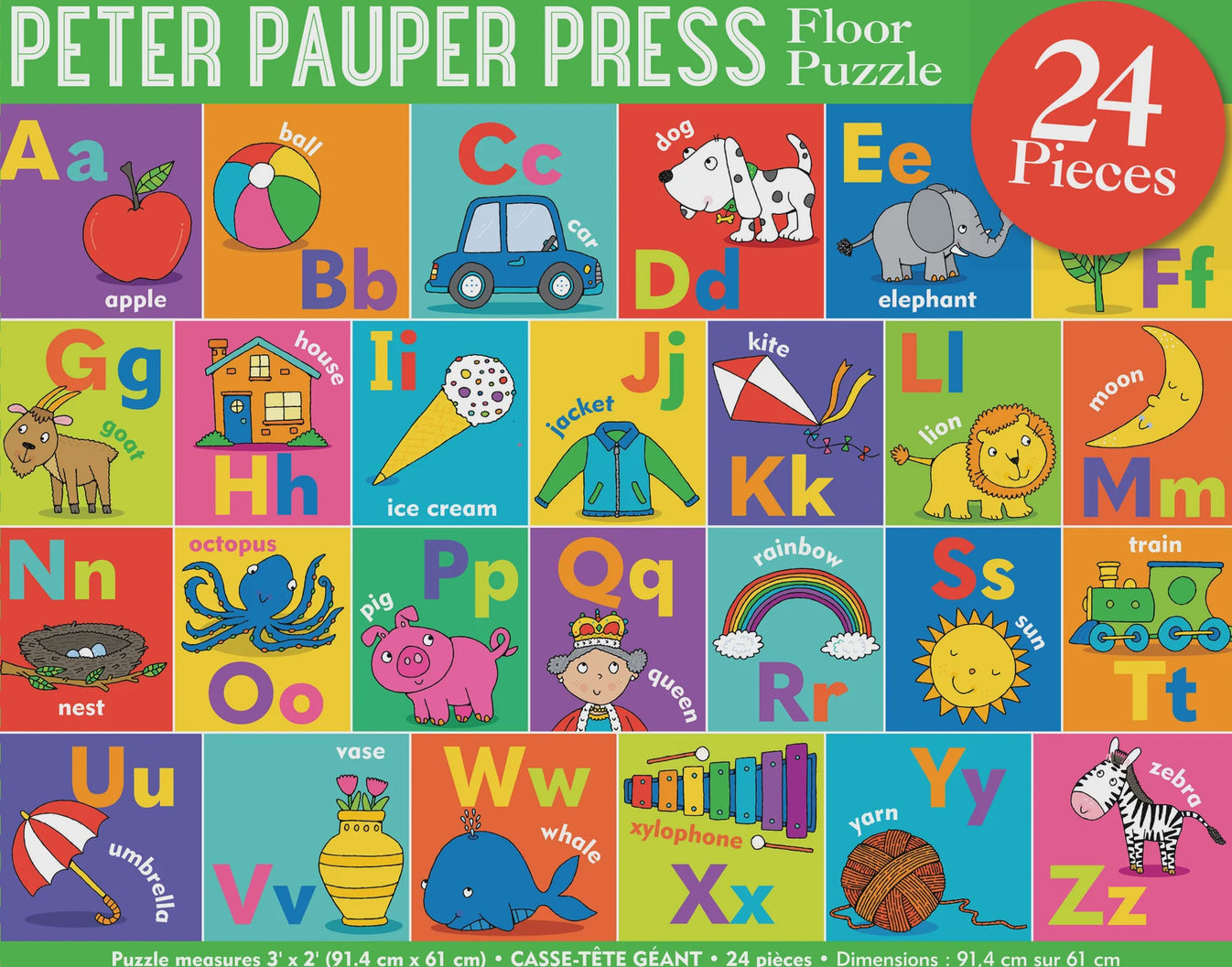 Peter Pauper Alphabet Floor Puzzle – {noun} a place for things