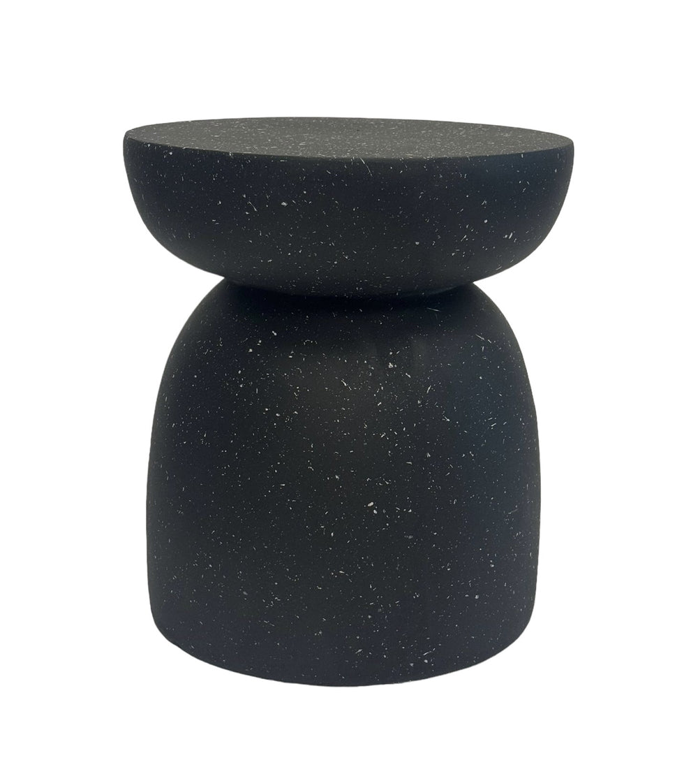 Yellow Rock Mushroom Stool with Fleck – {noun} a place for things